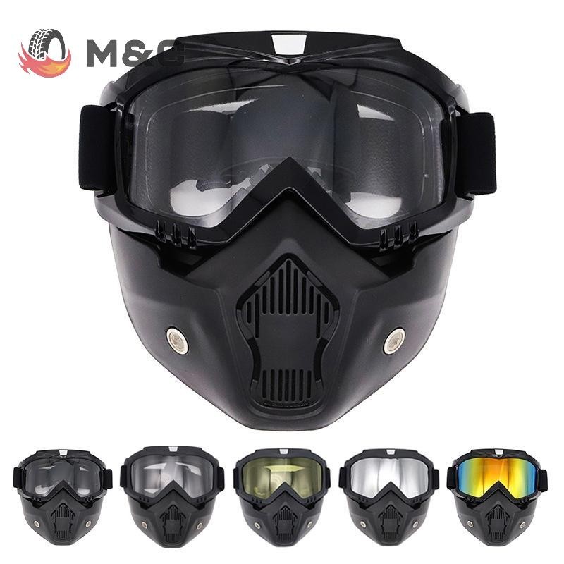 M&C 1 Piece Motorcycle Goggles Breathable Full Face Protective ...