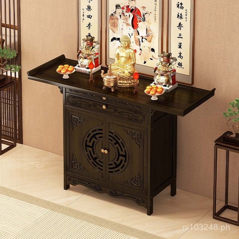 Altar Buddha Cabinet God of Wealth Guanyin New Chinese Style Household ...