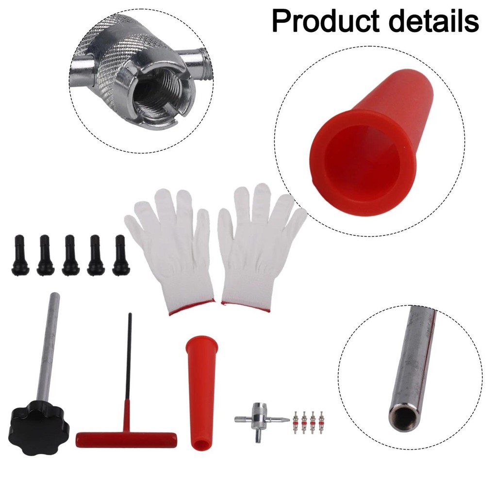 Efficient 13 Piece Tire Valve Replacement Tool Kit for Cars ATVs Trucks ...