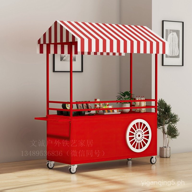 Food Cart Street Stall Flower Cart Stall Push Cart Night Market ...