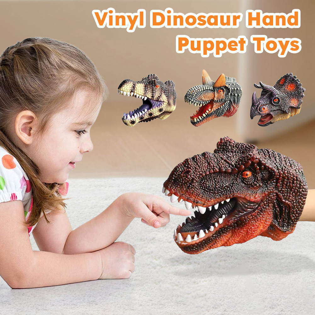 Interactive Dinosaur Hand Puppet Carnotaurus with Tyrannosaurus Craft ...