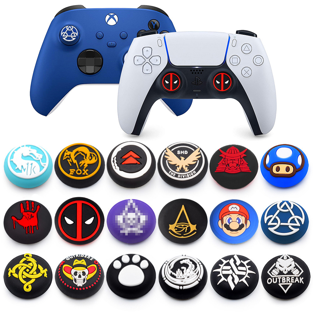 2 pcs Thumb Grips Joystick Stick Caps Cover for PS5, PS4, Xbox One ...