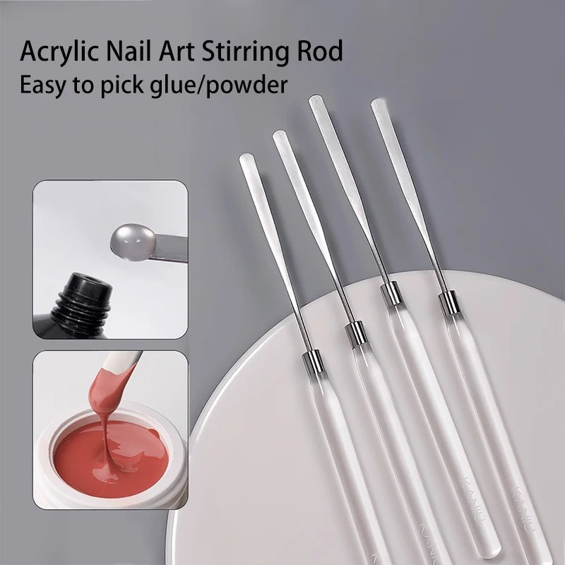 Acrylic Nail Art Stirring Rod Mixing Spatula Liquid Foundation Mixing ...
