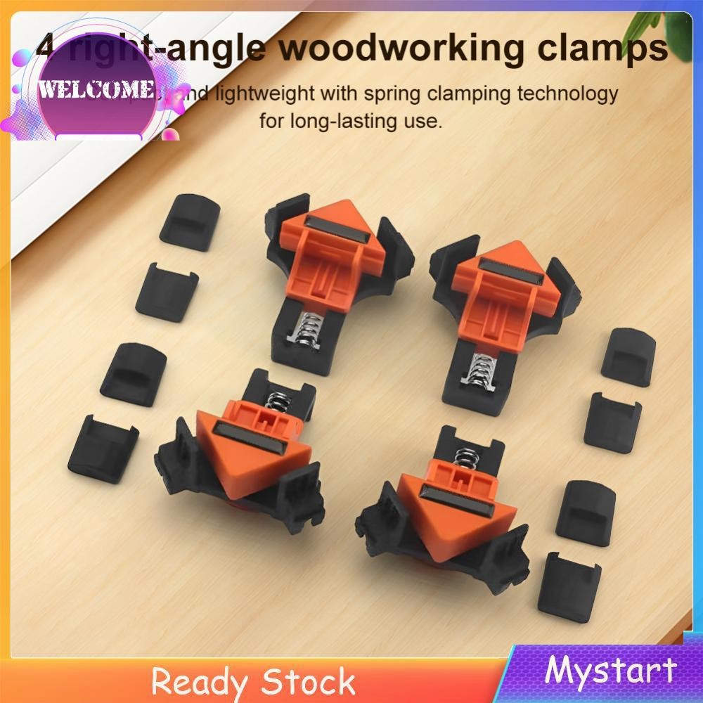 4Pcs 90 Degree Corner Clamps Adjustable Quick Spring Woodworking Clamps ...