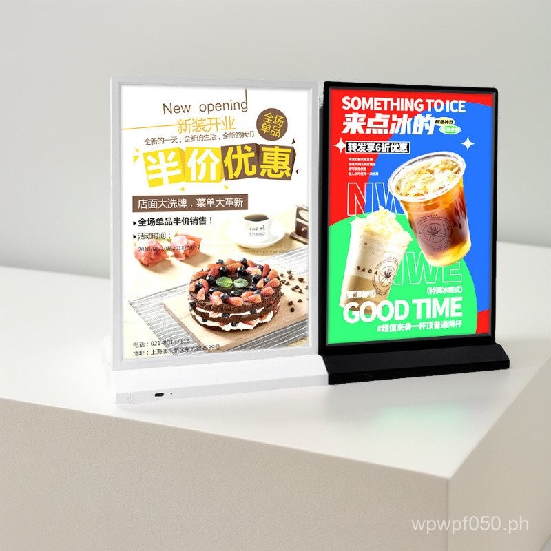 A4Menu Rechargeable Bar Counter Lighted Milk Tea Shop Ordering ...