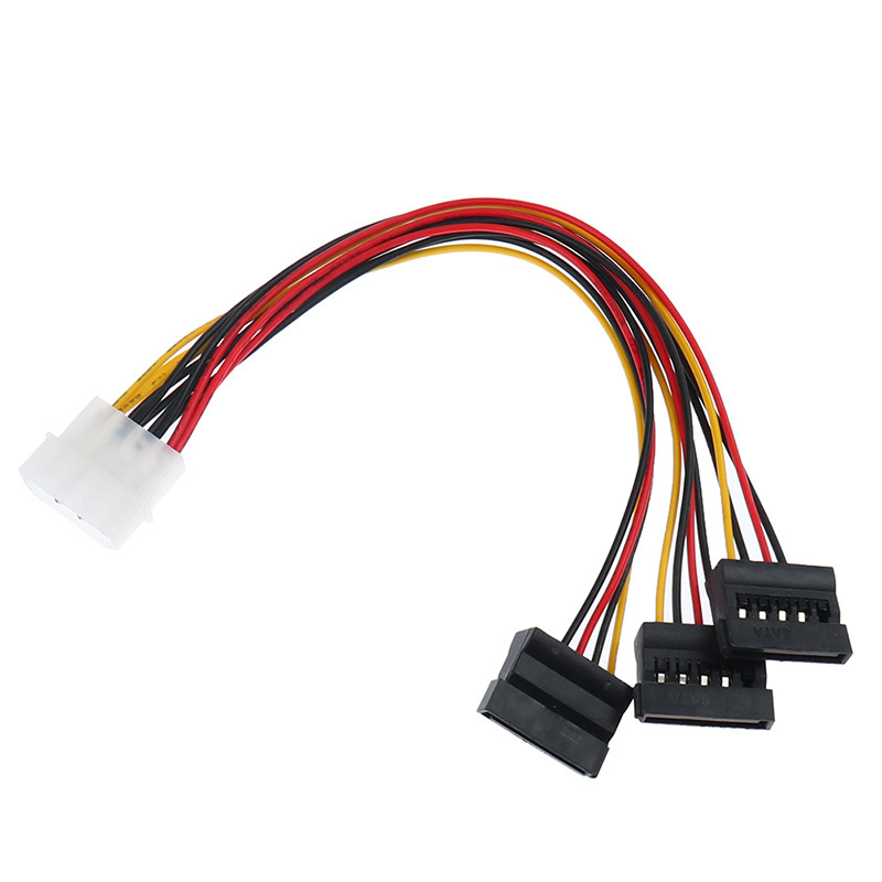Meuctiffy 4Pin IDE Molex To 3 ATA SATA Power Splitter Extension Cable ...