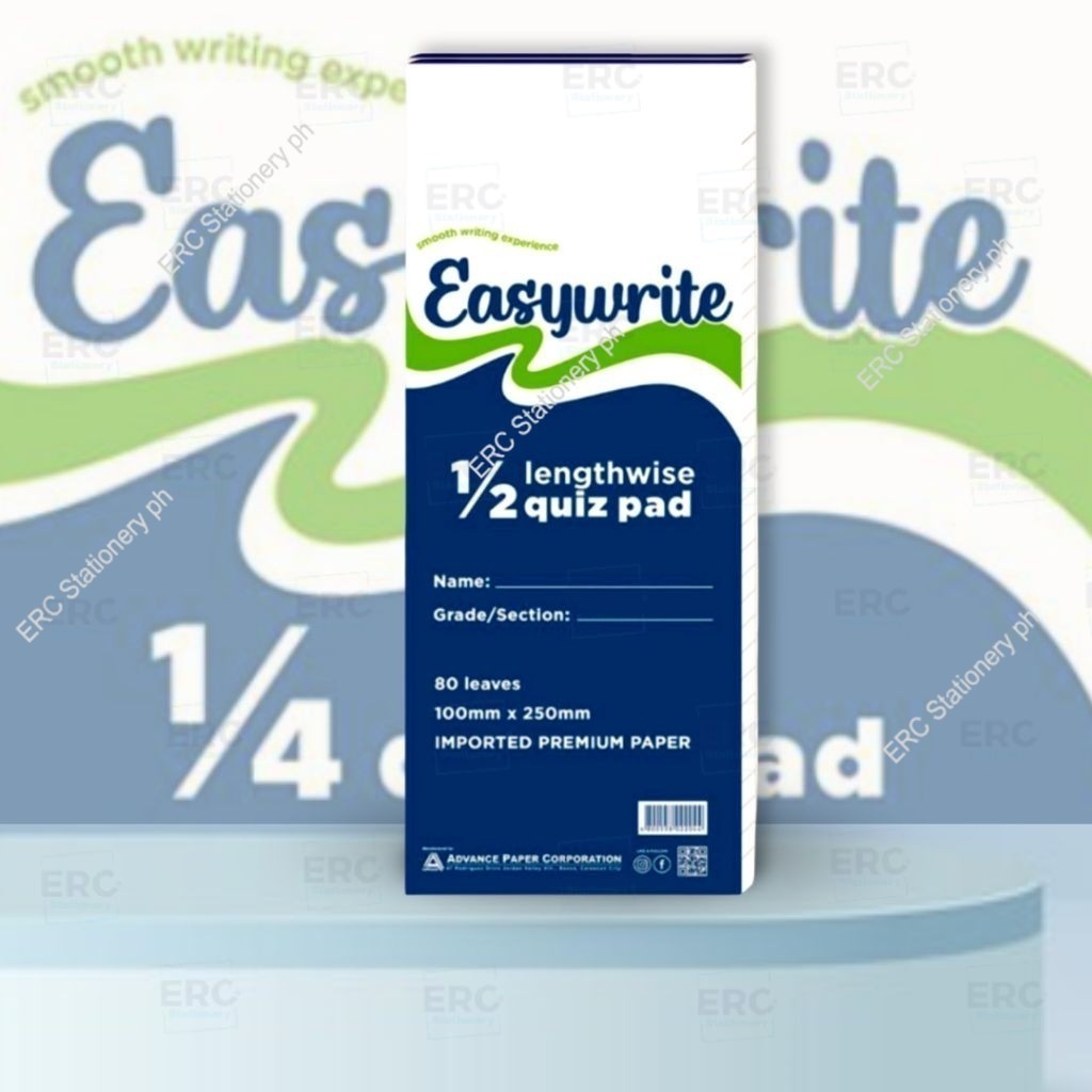 ERC 1/2 Lengthwise EasyWrite Quiz Pad 80Leaves | Writing Notebook for ...