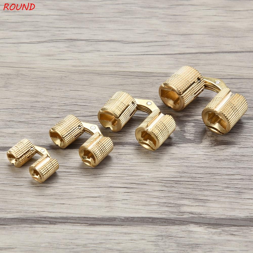 ROUND Door Hinges For Hardware Box Copper Brass Hidden Concealed Barrel ...
