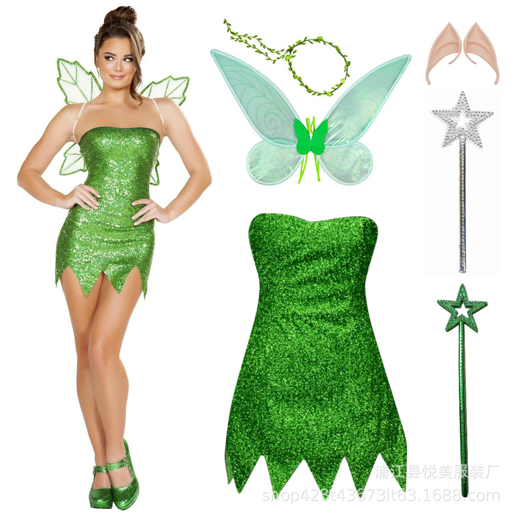 Halloween cos Costume Elf Fairy Cosplay Costume Wonderful Fairy ...