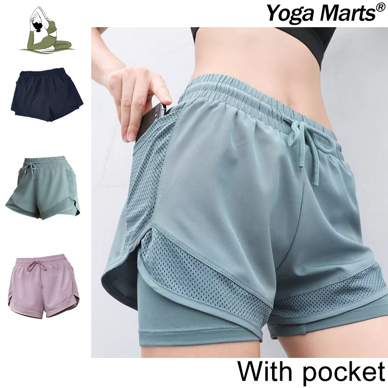 Yoga Sport Shorts Light Proof Fitness Pants Quick Dry Running Shorts ...