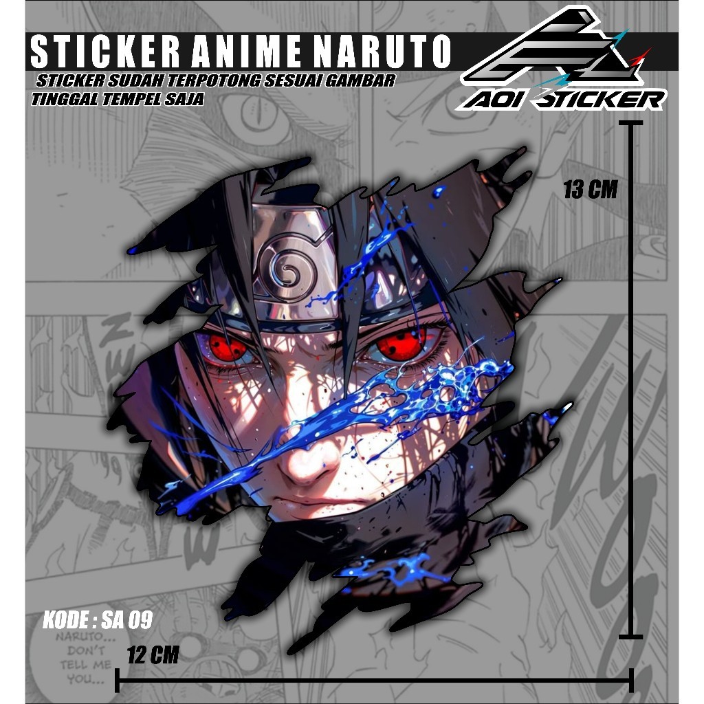 Naruto Anime Vinyl Sticker, Bright Color No Blur Detail Print Sticker ...