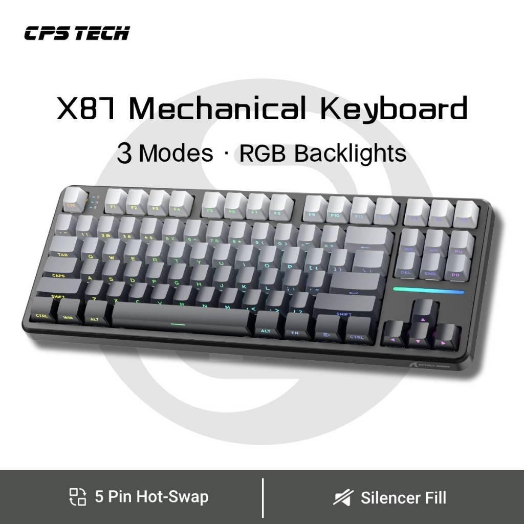 Attack Shark X87 Mechanical Gaming Keyboard Hot-Swap 3-Mode RGB Backlit ...