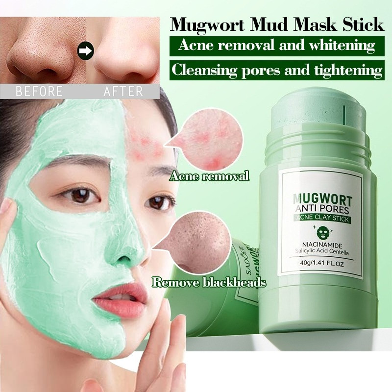 Mugwort Anti-Acne Clay Mask Stick - Deep Cleanse, Pore Tightening ...
