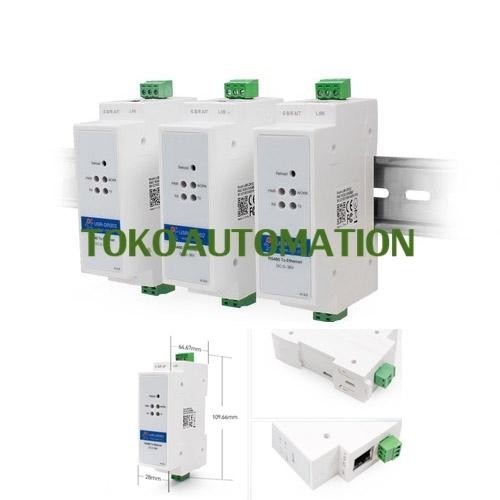 Din Rail RS485 to Ethernet Converter RS485 to RJ45 Modbus TCP RTU PW13 ...