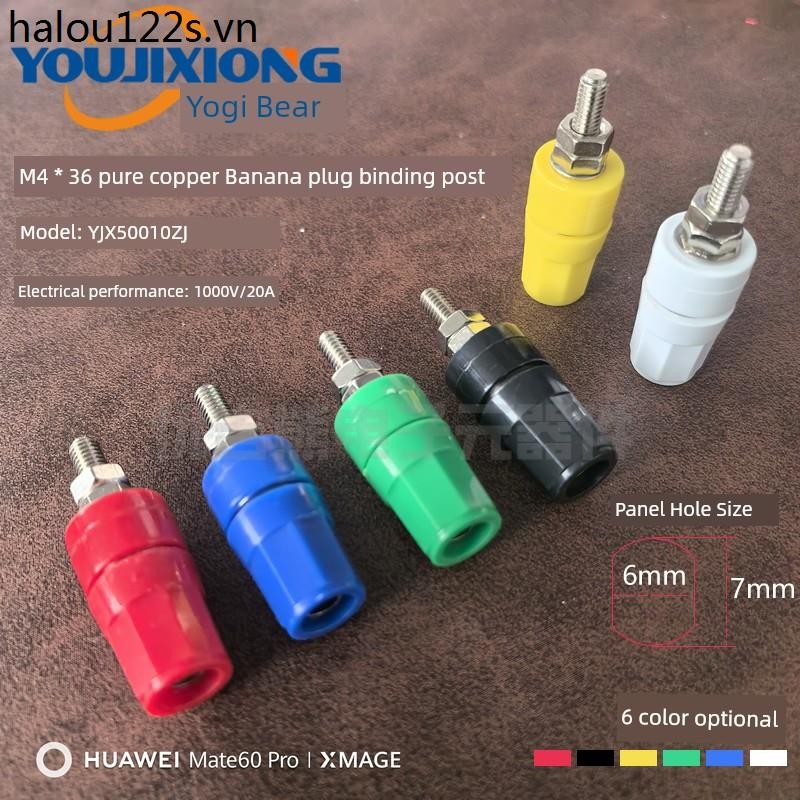 20A High Current Brass Terminal Block 4mm Banana Socket M4 * 36 ...