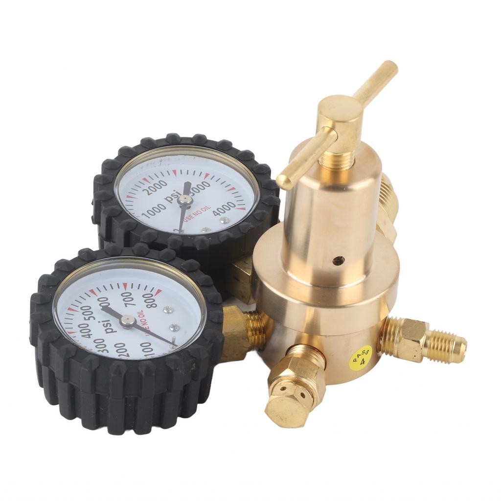 xguli Nitrogen Regulator Dual Gauge Gas Air Pressure 0?800 PSI Delivery ...