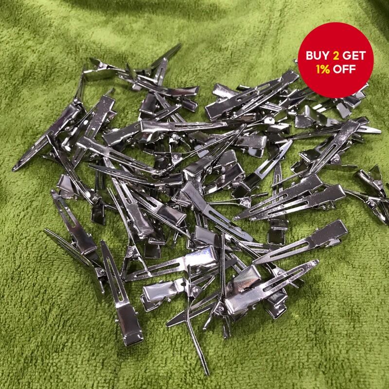 4.5 cm, approximately 60-70 small iron duckbill clips, seamless hair ...