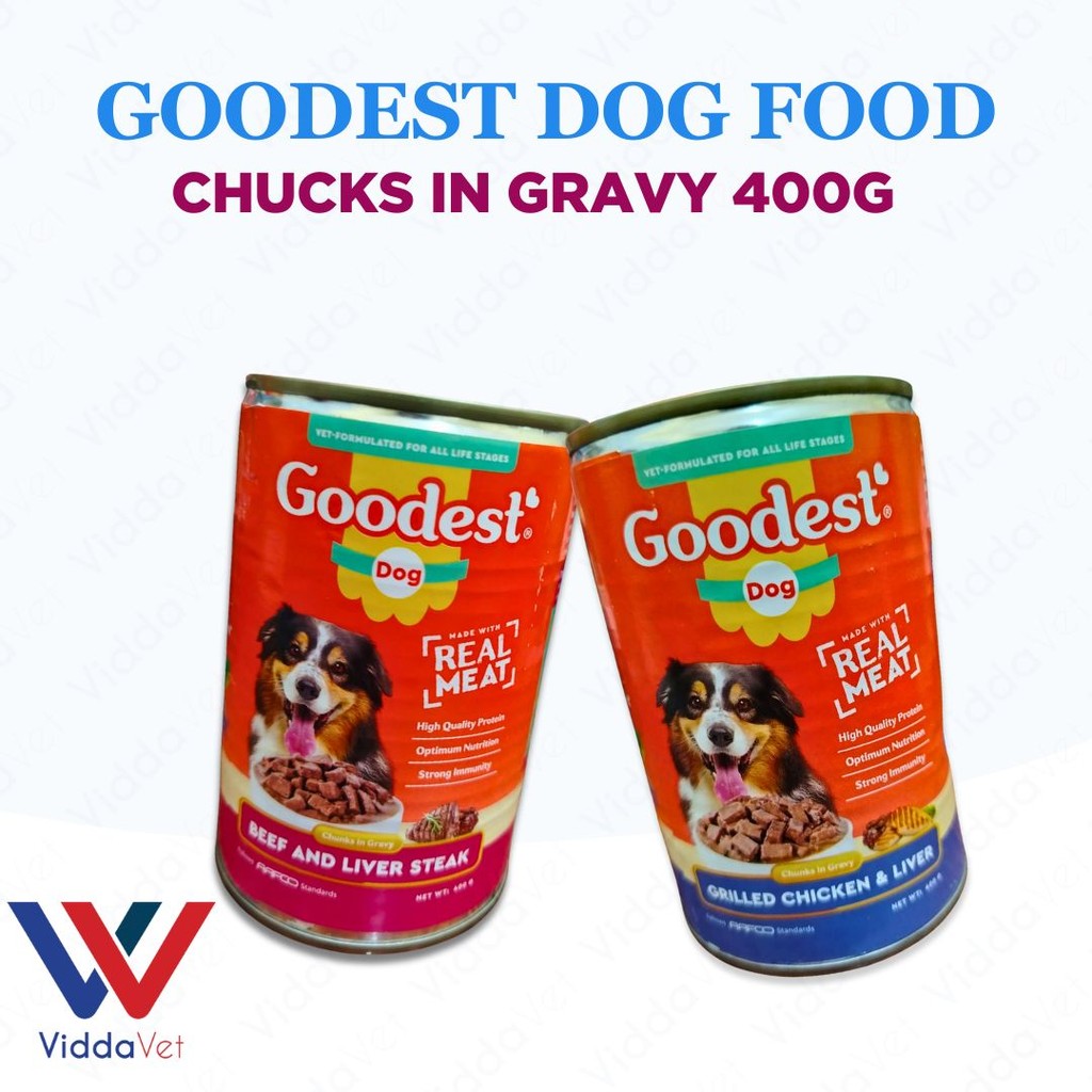 400g Goodest Dog wet food chicken and liver steak flavor in gravy daily ...