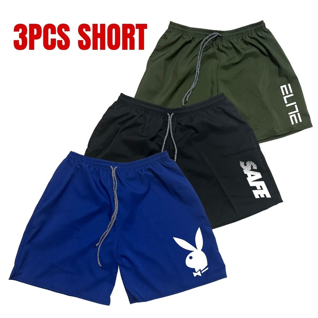 3pcs Short for men new style 2025 Taslan 3 for 100 shorts | Shopee ...