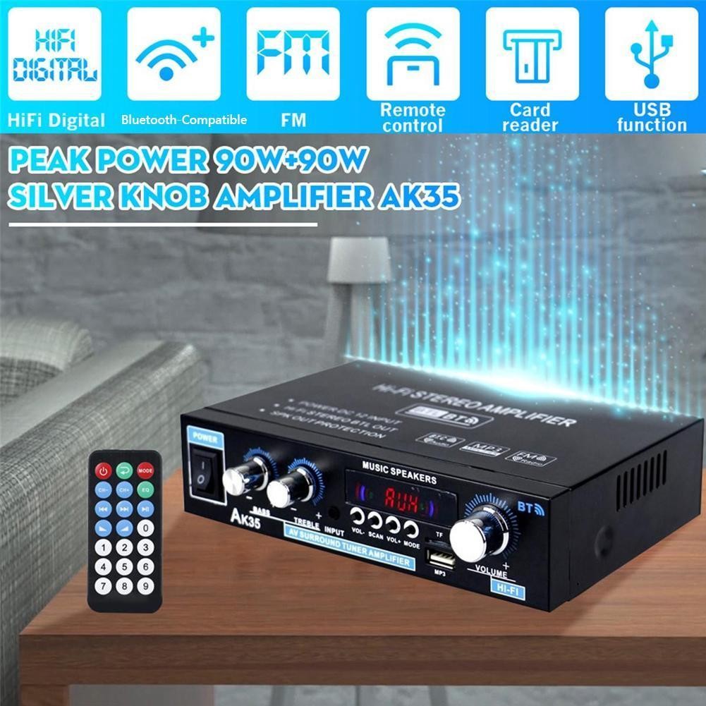[Ready Stock] AK35 Bluetooth HiFi Audio Amplifier 2-CH Power Amp with ...