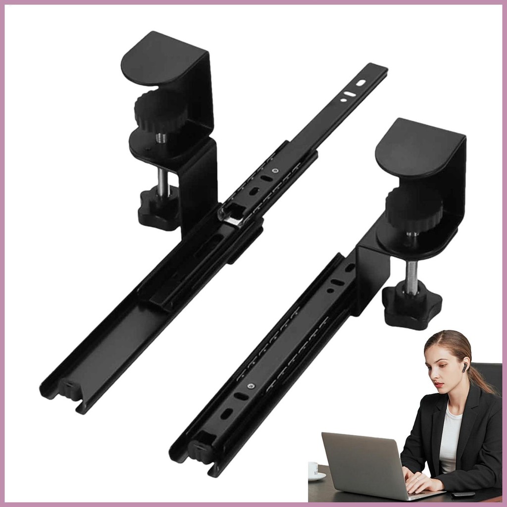 Keyboard Slider Under Desk Height Adjustable Clamp Under Desk Keyboard ...