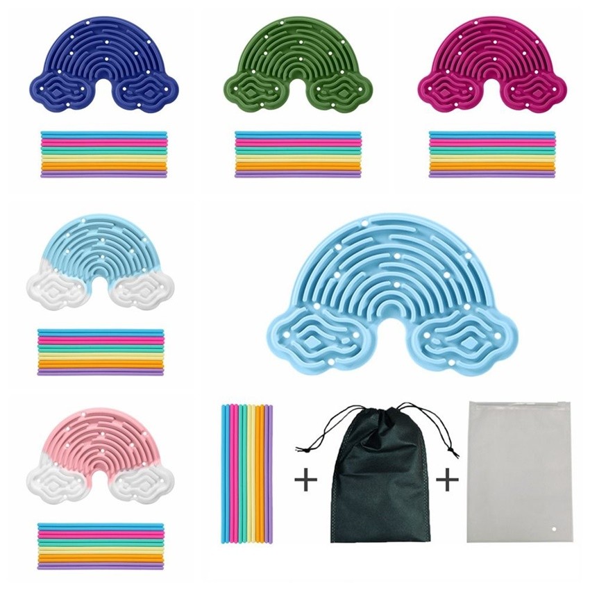 COD Silicone Sensory Movable Board 12-String Decompression Sitting ...