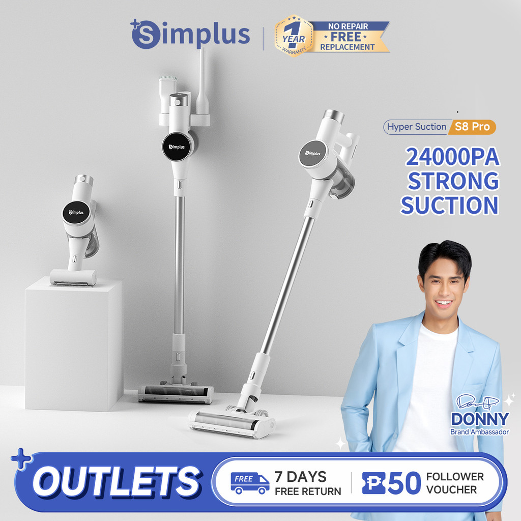 Simplus Cordless Vacuum Cleaner for Home Wireless Vacuum with Powerful ...