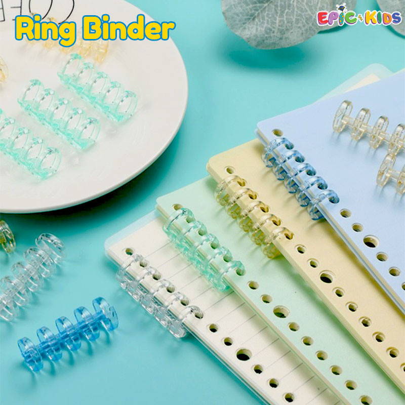 6PC 5 Holes Loose Leaf Binding Ring Refillable Binder for Paper DIY ...