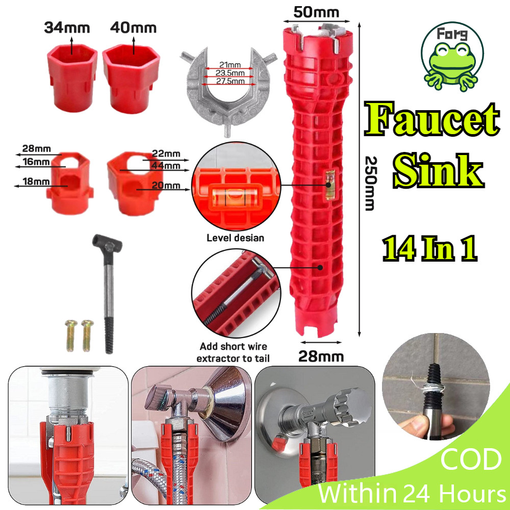 14 in 1 Faucet and Sink Installer - Multifunctional Wrench Spanner for ...
