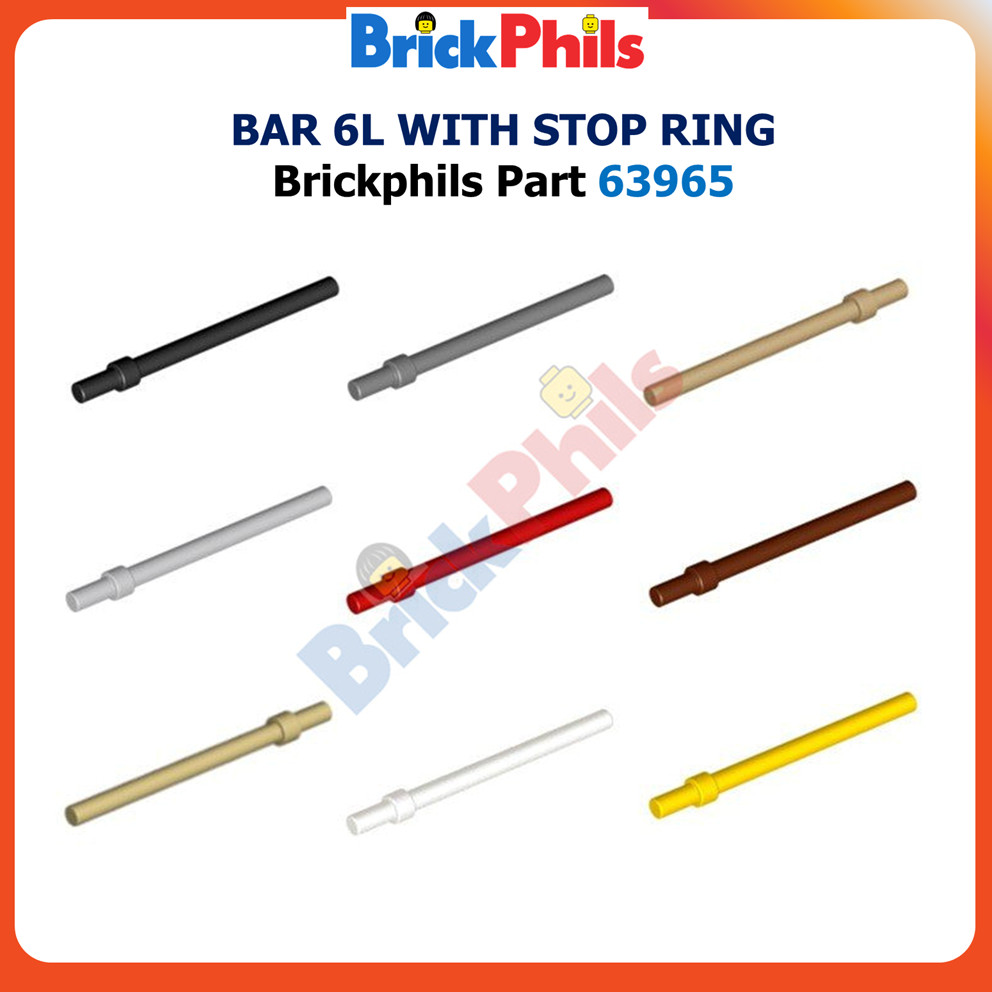 Brickphils Part 63965 - Bar 6L with Stop Ring | Shopee Philippines
