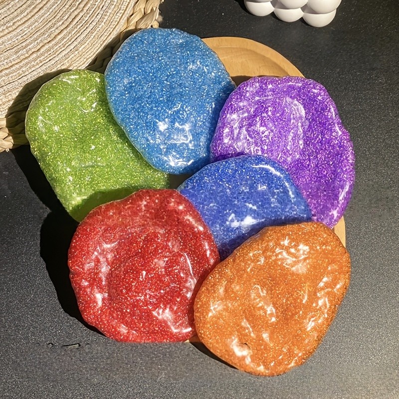 Rainbow Shapeable Slow-Recovery Bead Relax Ball - A soft stress ...