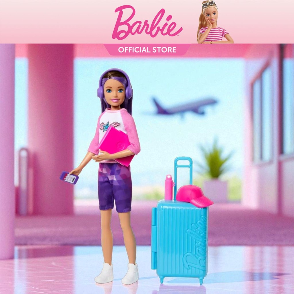 Barbie Family Skipper Travel Doll with Luggage and Accessories | Shopee ...