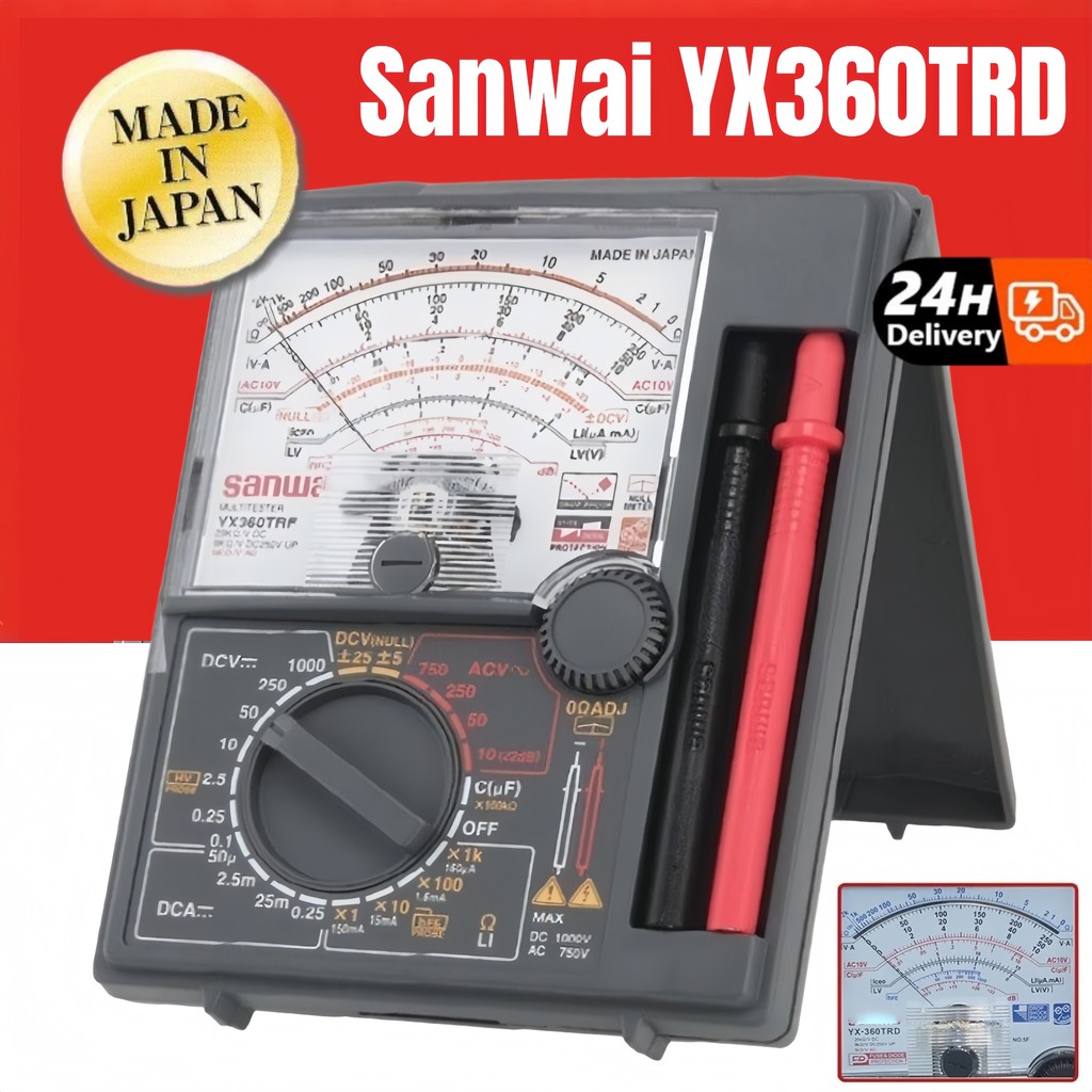 Sanwa YX360TRD Analog Multi-Tester Multi-Meter Analogue Multitester ...