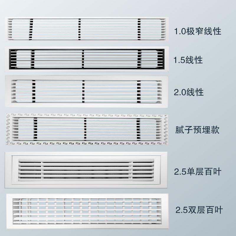 Central Air Conditioner Outlet Grille Extension ABS Adjustable Double ...