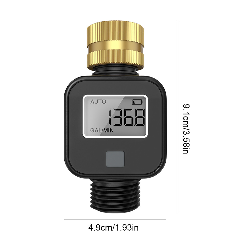 Digital Water Flow Meter IPX5 Waterproof Water Consumption Test Meter ...