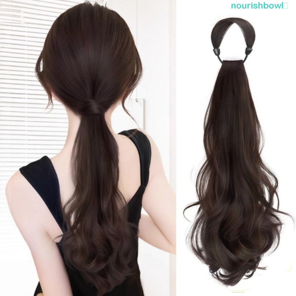 NOURISHBOWL Layered Ponytail Extensions, Synthetic High Elasticity Long ...