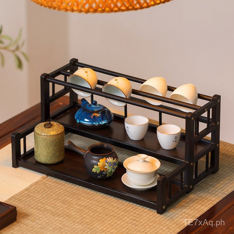 Tea Set Teacup Tea Room Desktop Display Storage Curio Rack Display ...
