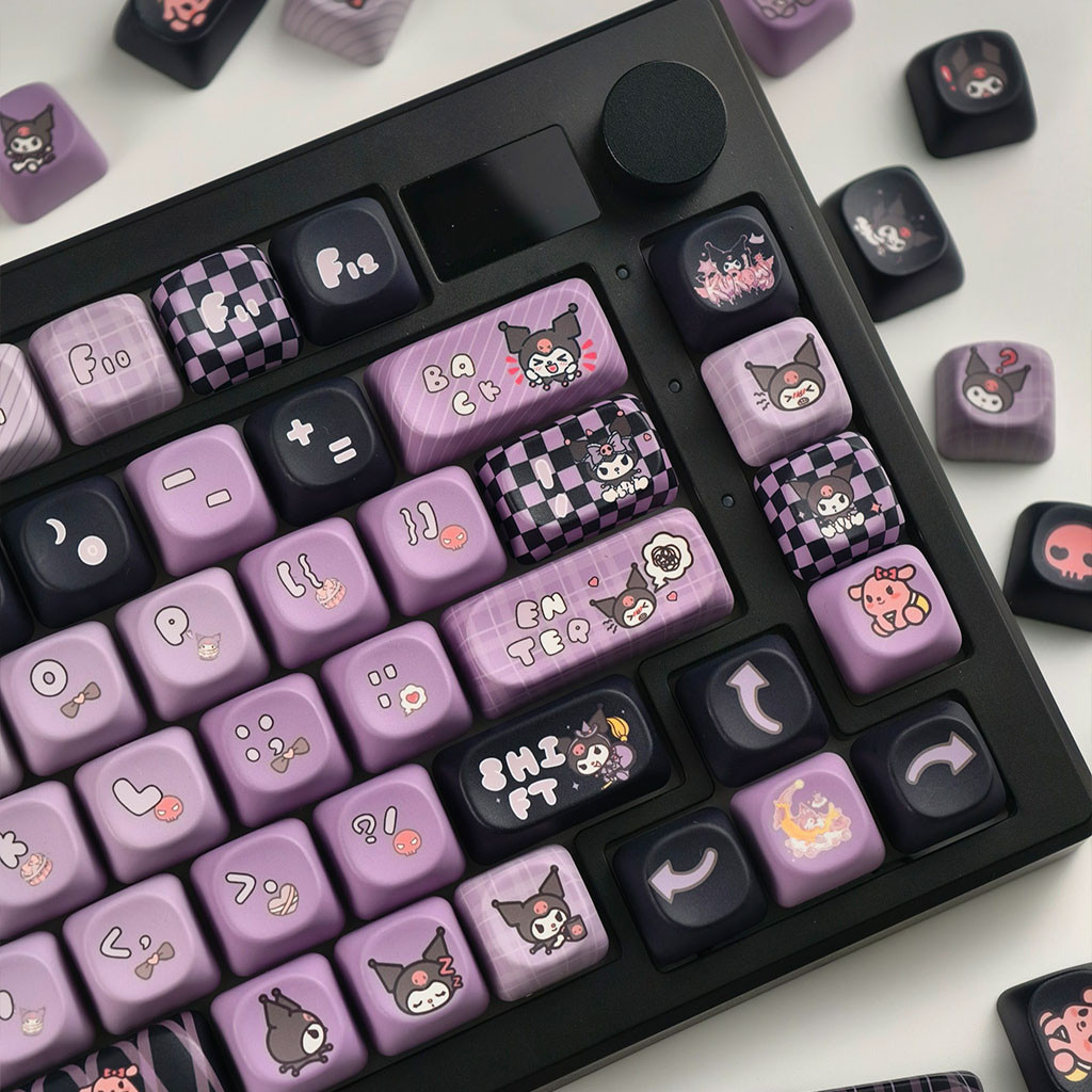 Kuromi Keycaps MOA Profile 130 Keys PBT Cartoon Dye Sublimation Aula ...