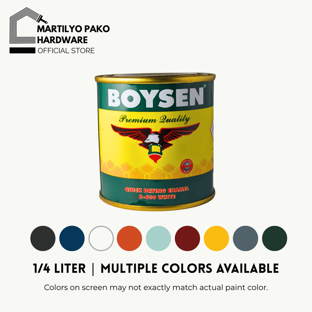 BOYSEN Quick Drying Enamel (QDE) for Metal & Wood - 1/4 Liter, 1 Liter ...
