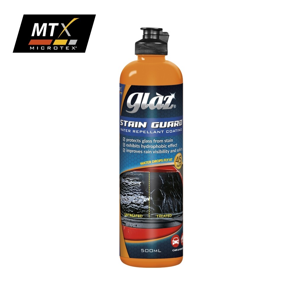 Microtex MTX Glass Care Glaz Water Repellant Coating Stain Guard 500ml ...