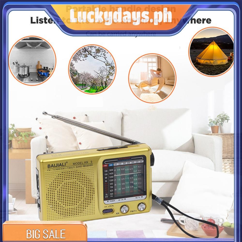 Retro Emergency Weather Radio Full Band Plastic Mini Weather Radio SW ...