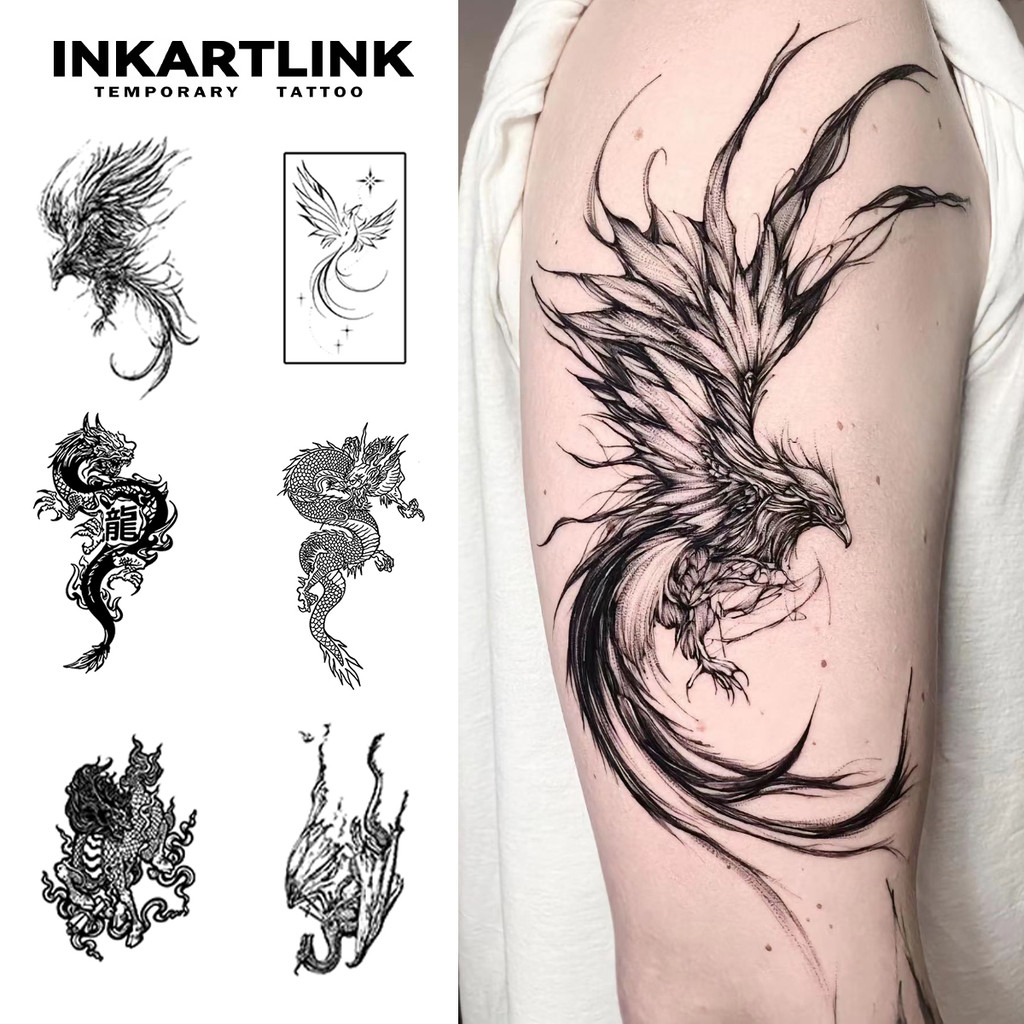 Mythical Creatures Tattoo Stickers, Waterproof Long-Lasting Magic ...