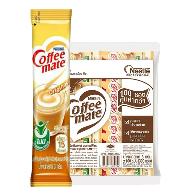Coffeemate Sachet Type 3 g. x 100 (COFFEE MATE Creamer Stick 3 g x 100 ...