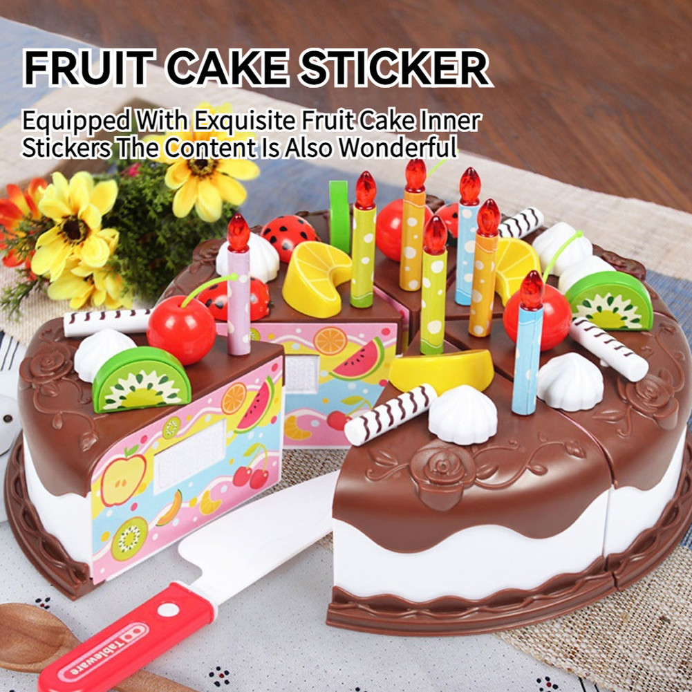 Imaginative 37pcs Pretend Play Cake Set for Kids' Birthday Parties and ...