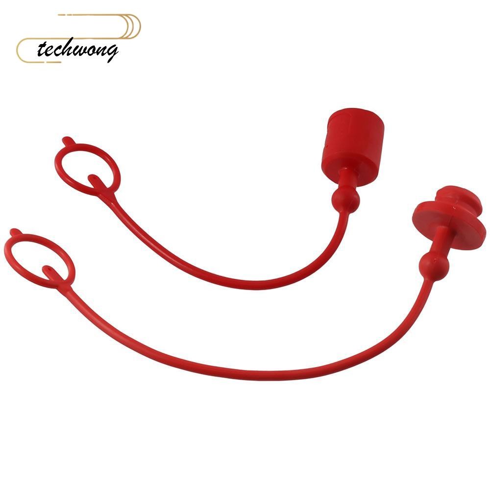 TECHWONG Hydraulic Coupler Dust Cap, Plastics Red Hydraulic Dust Covers ...