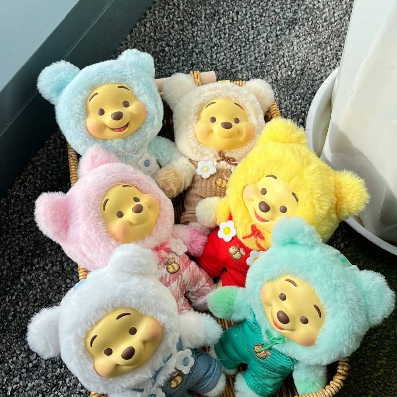 Plush Winnie the Pooh Blind Box Doll Posture Nylon Candy Vinyl Plush ...