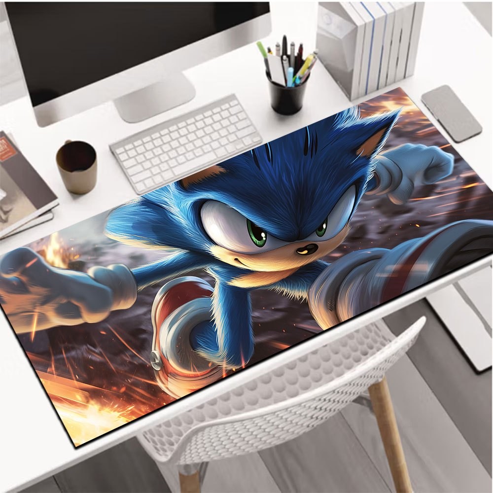 Sonic Desk Mat Smooth Table Mat Large Extended Gaming Mouse Pad ...