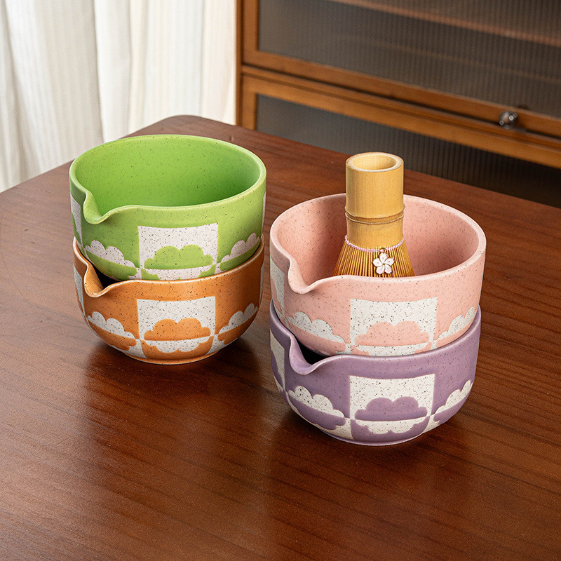 matcha corner Pink matcha bowl with spout matcha mixer set Tea Ceremony ...