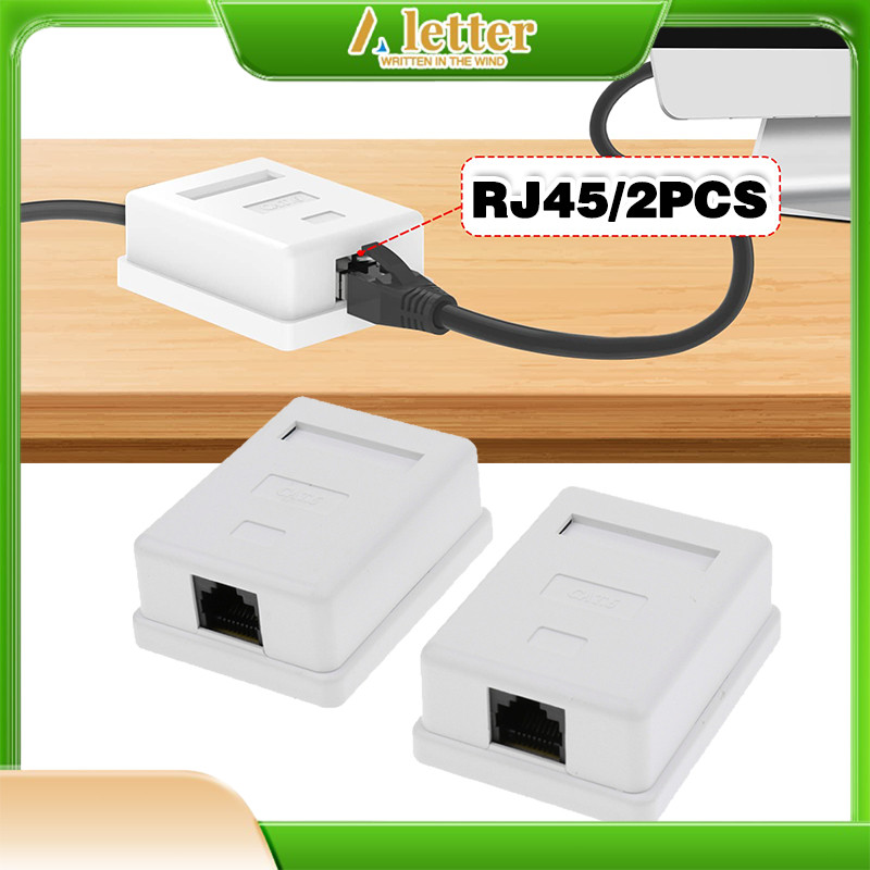 2pcs Cat6 Modular Box, Adhesive Single Port Cat6 Modular Box,Wall ...