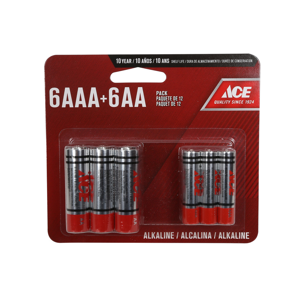 ACE 6AAA + 6AA ALKALINE BATTERY VALUE PACK | Shopee Philippines